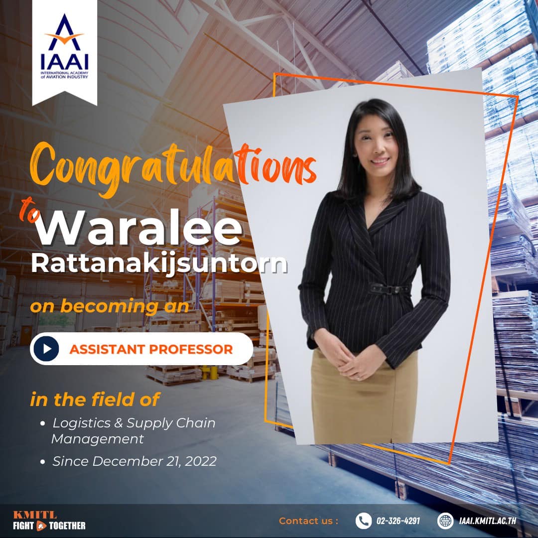 🥳 Big congratulation Dr. Waralee! 🎉 – International Academy of Aviation Industry, King Mongkut's ...